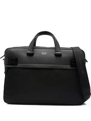 FERRAGAMO Gancini-motif Laptop Bag - Black