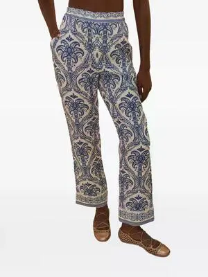 Farm Rio Tropical Cameo-print Trousers