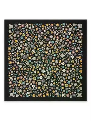 Dolce & Gabbana Floral-print Silk Scarf - Black