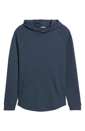 SWANNIES Luke Hooded Cotton Blend Performance Pullover - Navy