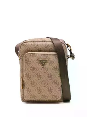 Guess Monogram Messenger Bag - Brown