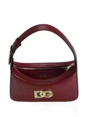 Dolce & Gabbana Calfskin Leather Shoulder Bag With Dg Logo