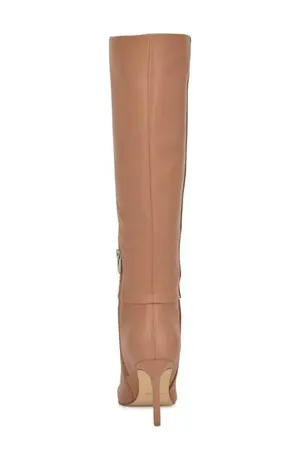 Nine West Pointed Toe Knee High Boots - Beige