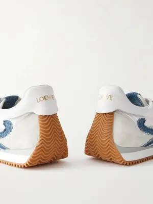 Loewe Flow Runner Denim-trimmed Sneakers