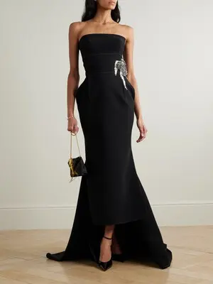 Maticevski Residence Strapless Crepe Gown