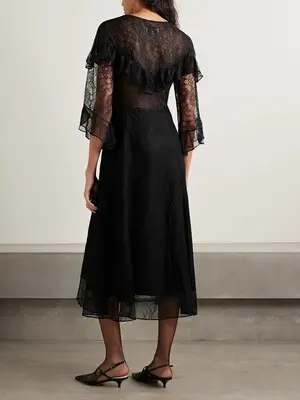Maison Mayle Majorelle Chantilly Lace Maxi Dress