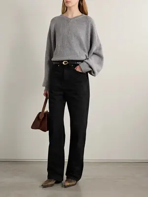Khaite Bonnie Mid-rise Boyfriend Jeans - Black