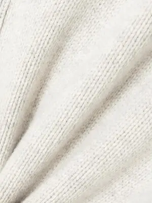 JIL SANDER Asymmetric Alpaca And Wool-blend Turtleneck Sweater