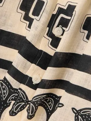 Johanna Ortiz La Creciente Printed Linen Shirt - Multi