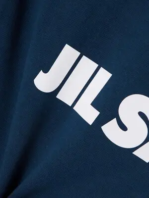 JIL SANDER Printed Cotton-jersey T-shirt - Blue
