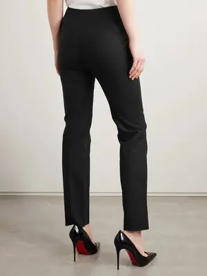 Carolina Herrera Emilie Cotton-blend Slim-leg Pants