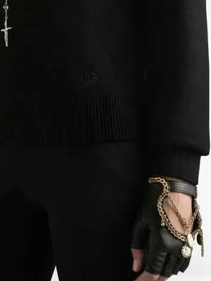 Dolce & Gabbana Turtleneck Ribbed Jumper - Black