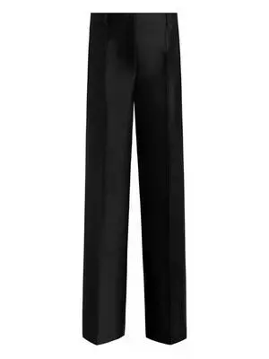 Dolce & Gabbana Pleated Straight Leg Trousers - Black