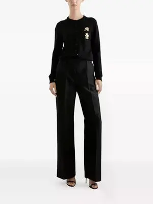 Dolce & Gabbana Pleated Straight Leg Trousers - Black