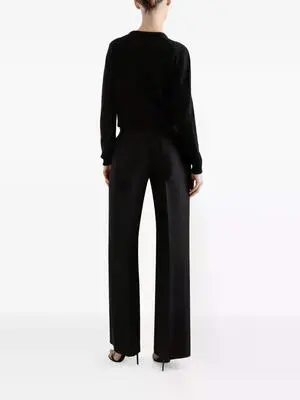 Dolce & Gabbana Pleated Straight Leg Trousers - Black