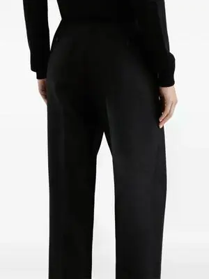 Dolce & Gabbana Pleated Straight Leg Trousers - Black