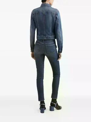 Dolce & Gabbana Denim Jacket With Brooch Embellishments - Blue