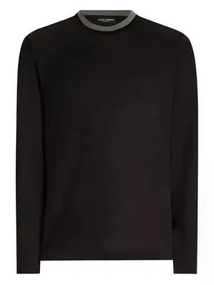 Dolce & Gabbana Contrast-trim Long-sleeve T-shirt