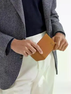 Brunello Cucinelli Nubuck Bi-fold Wallet - Brown