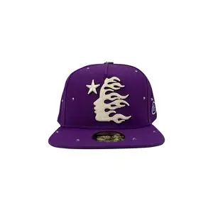 HELLSTAR Og Logo Fitted Cap With Rhinestones - Purple