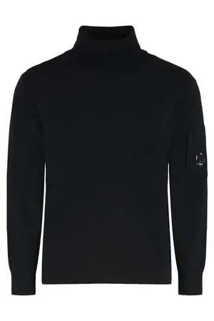 C.P. COMPANY Virgin Wool Turtleneck Sweater - Black