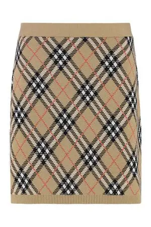 Burberry Knitted Check Mini Skirt - Multicolor