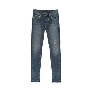 PURPLE BRAND Torn Dark Paint Skinny Jeans