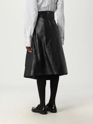 Bottega Veneta Leather A-line Skirt