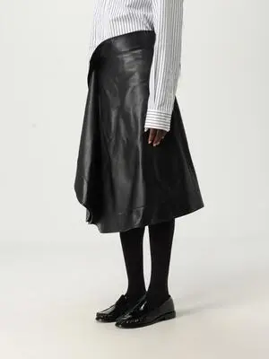 Bottega Veneta Leather A-line Skirt
