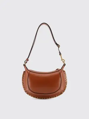 Isabel Marant Étoile Oskan Moon Studded Leather Shoulder Bag - Brown