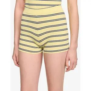 Sandro Stripe Knit Shorts