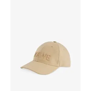 Loewe Logo-embroidered Cotton Baseball Cap - Sand