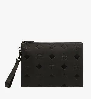 Mcm Aren Wristlet Pouch - Black