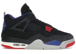 JORDAN 4 Retro Rare Air - Black/fire Red/deep Royal Blue