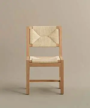 Jenni Kayne Montecito Dining Chair - White,oak,flax Linen