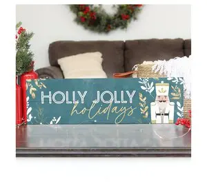 SINCERE SURROUNDINGS 24' Holly Jolly Nutcracker Pallet Board - One-color
