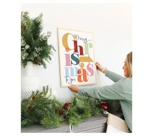 SINCERE SURROUNDINGS 24' Christmas Colorful Ove Rlap Frame - One-color
