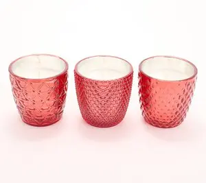 HOMEWORX BY SLATKIN + CO. As Is S/3 4ozfestiveglass Candles - One-color