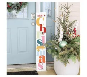 SINCERE SURROUNDINGS 47' Christmas Overlap Porc H Board - One-color