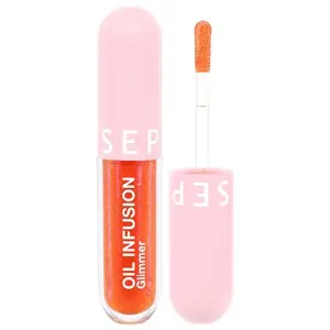 SEPHORA COLLECTION Oil Infusion Hydrating Lip Oil - Peach - Sheer Orange & Rosy Shimmer