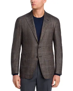 Canali Wool, Silk & Cashmere Windowpane Sport Coat