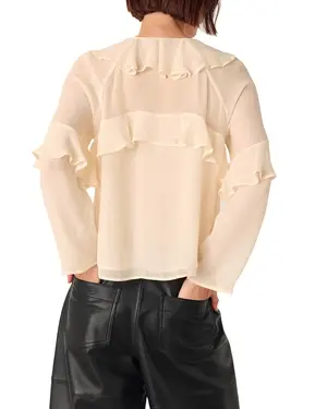 Whistles Ruffled Blouse