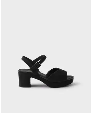 Prada Padded Suede Sandals - Black
