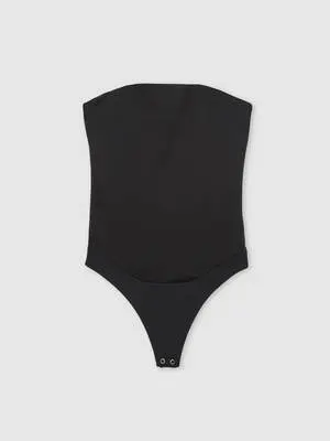 Good American Strapless Corset Bodysuit - Black