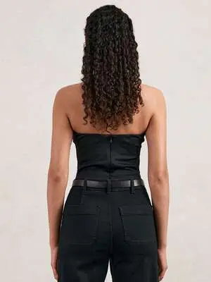 Good American Strapless Corset Bodysuit - Black