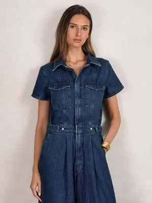 Good American Wide-leg Denim Jumpsuit