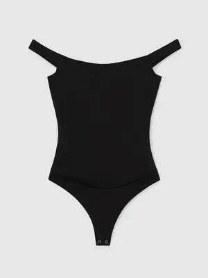 Good American Scuba Corset Bodysuit - Black