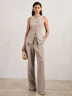 Good American Tailored Vest - Beige