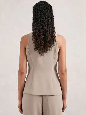 Good American Tailored Vest - Beige