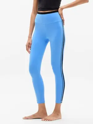Athleta Elation Sport Stripe Ultra High Rise 7/8 Legging Cornflower/black